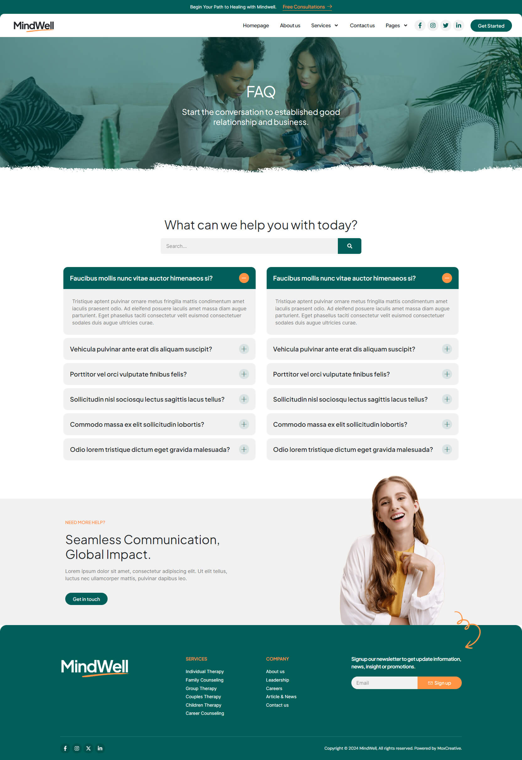 MindWell - Mental Health Care Elementor Pro Template Kit by moxcreative