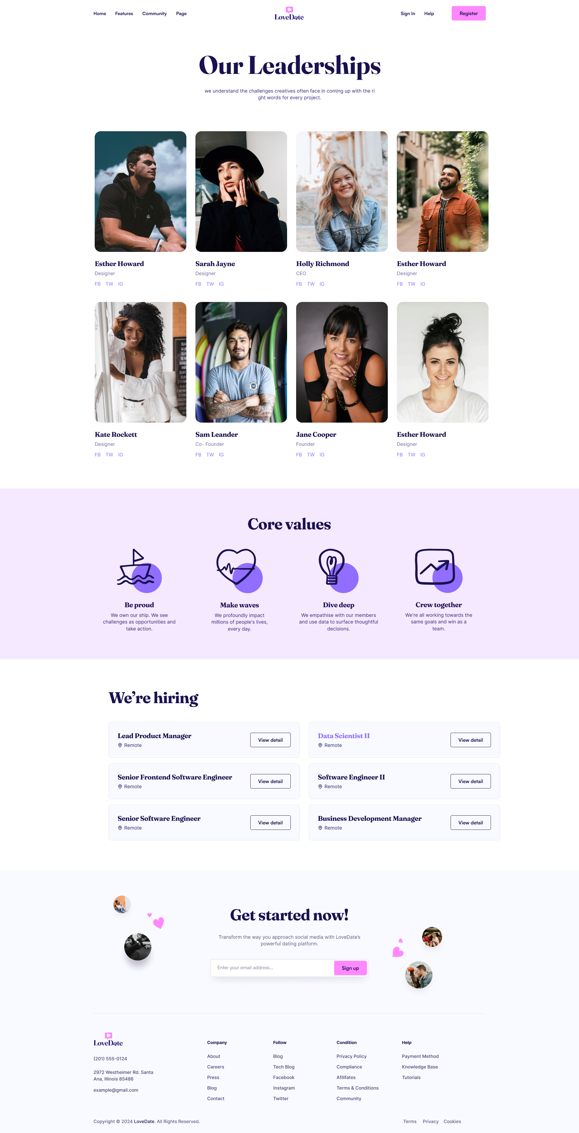 LoveDate - Social Dating Network Figma Template by jwsthemes | ThemeForest