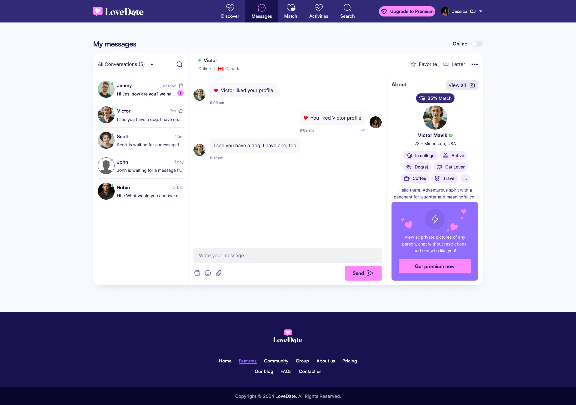 LoveDate - Social Dating Network Figma Template by jwsthemes | ThemeForest