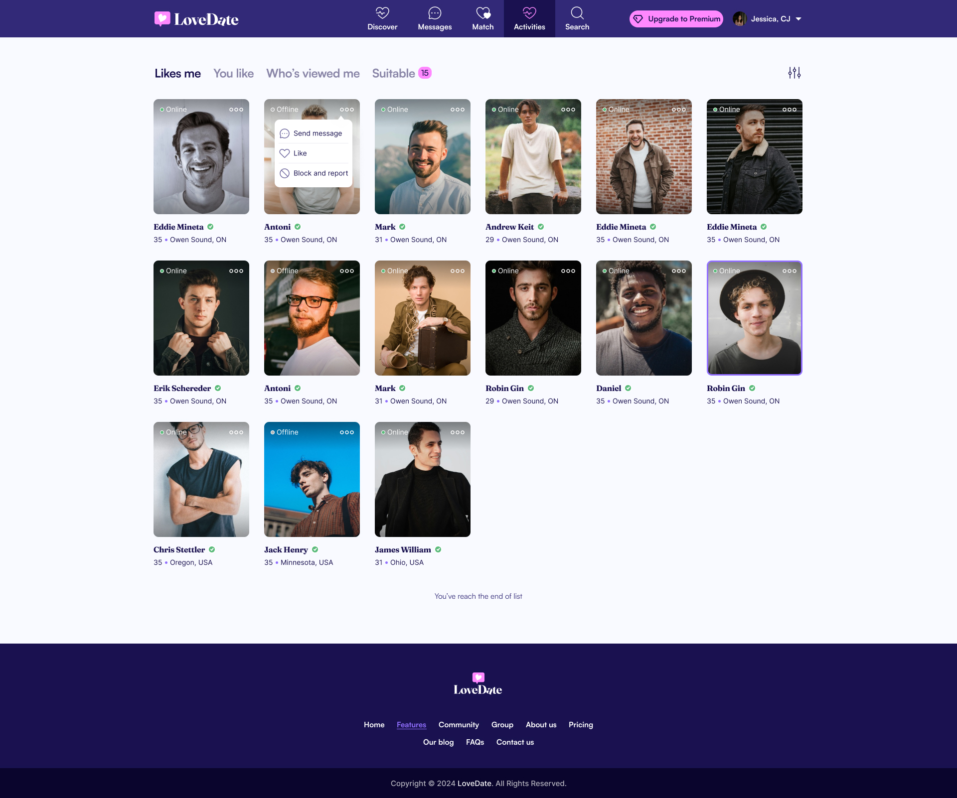 LoveDate - Social Dating Network Figma Template by jwsthemes | ThemeForest