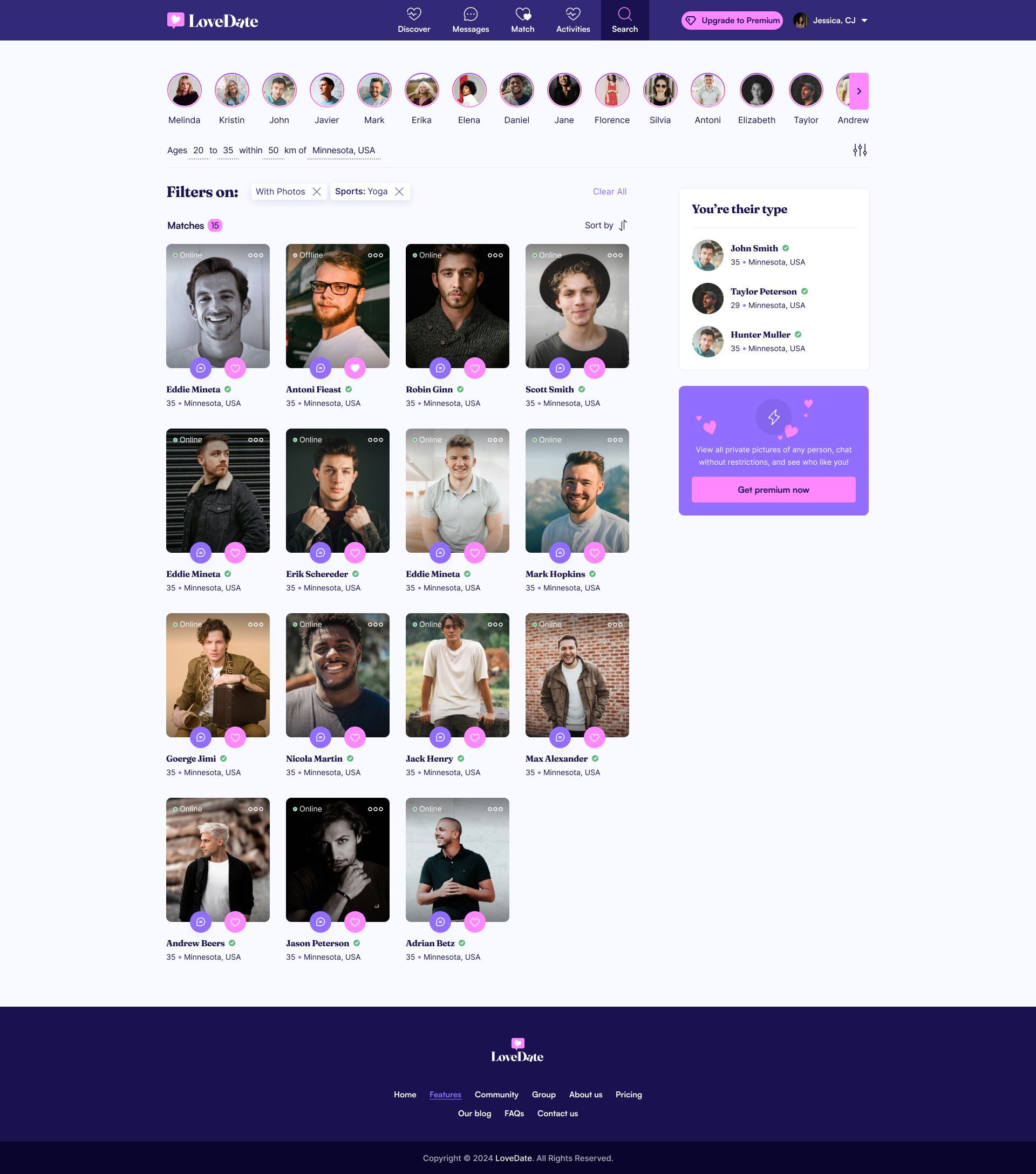 LoveDate - Social Dating Network Figma Template by jwsthemes | ThemeForest