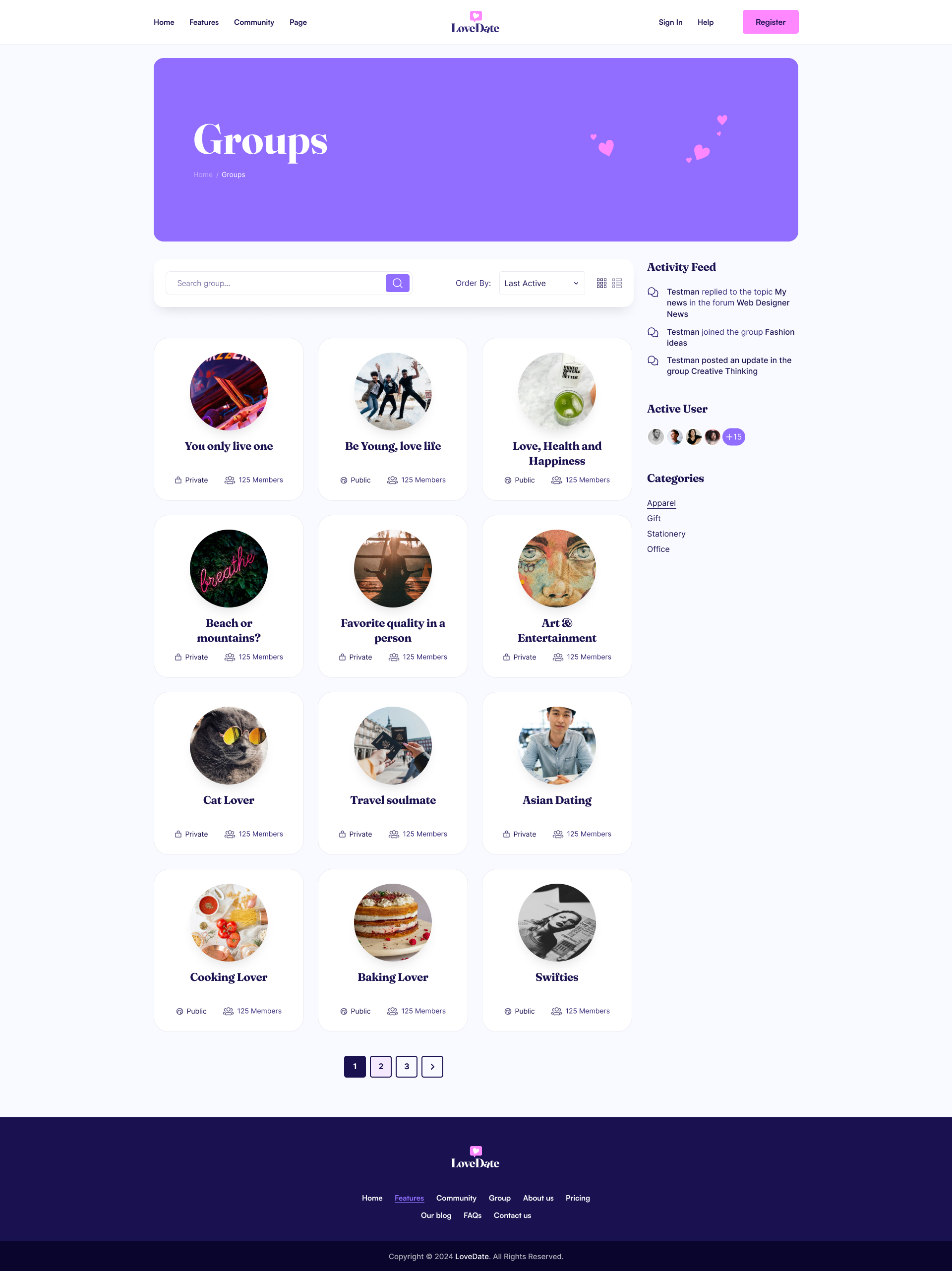 LoveDate - Social Dating Network Figma Template by jwsthemes | ThemeForest