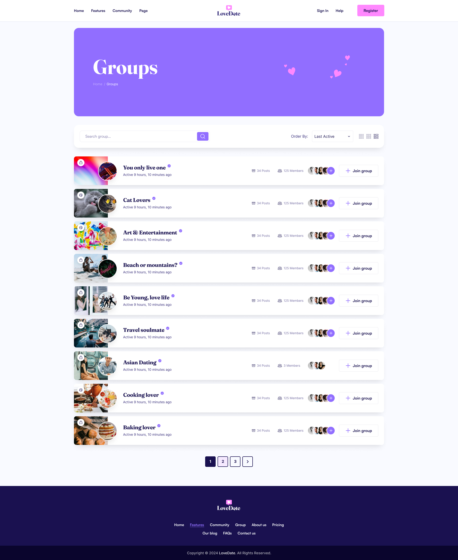 LoveDate - Social Dating Network Figma Template by jwsthemes | ThemeForest