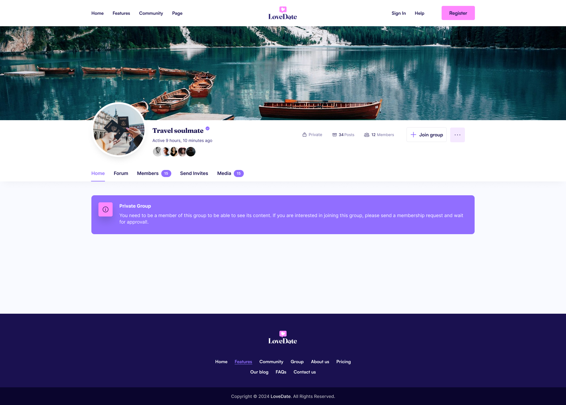 LoveDate - Social Dating Network Figma Template by jwsthemes | ThemeForest