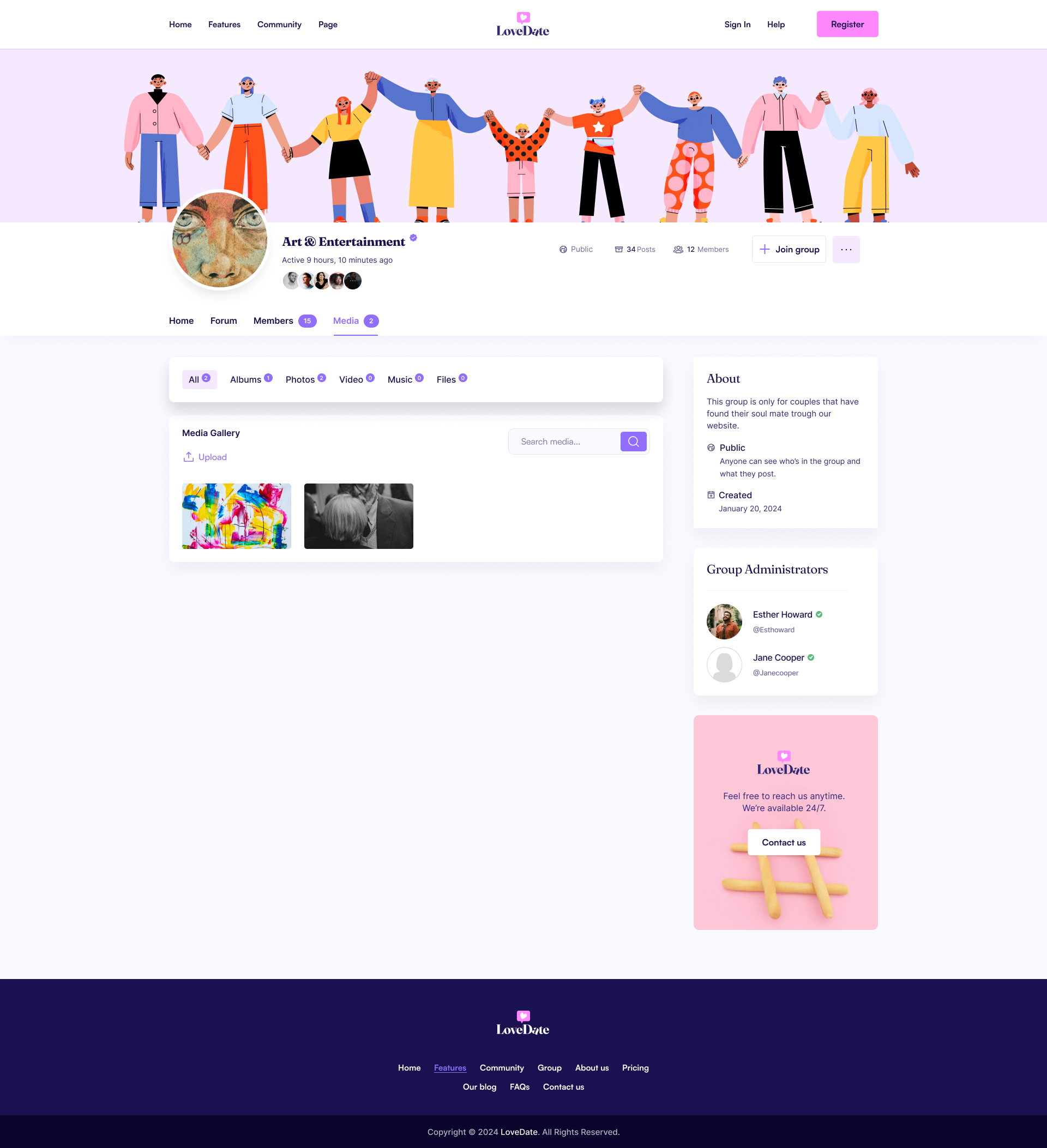 LoveDate - Social Dating Network Figma Template by jwsthemes | ThemeForest