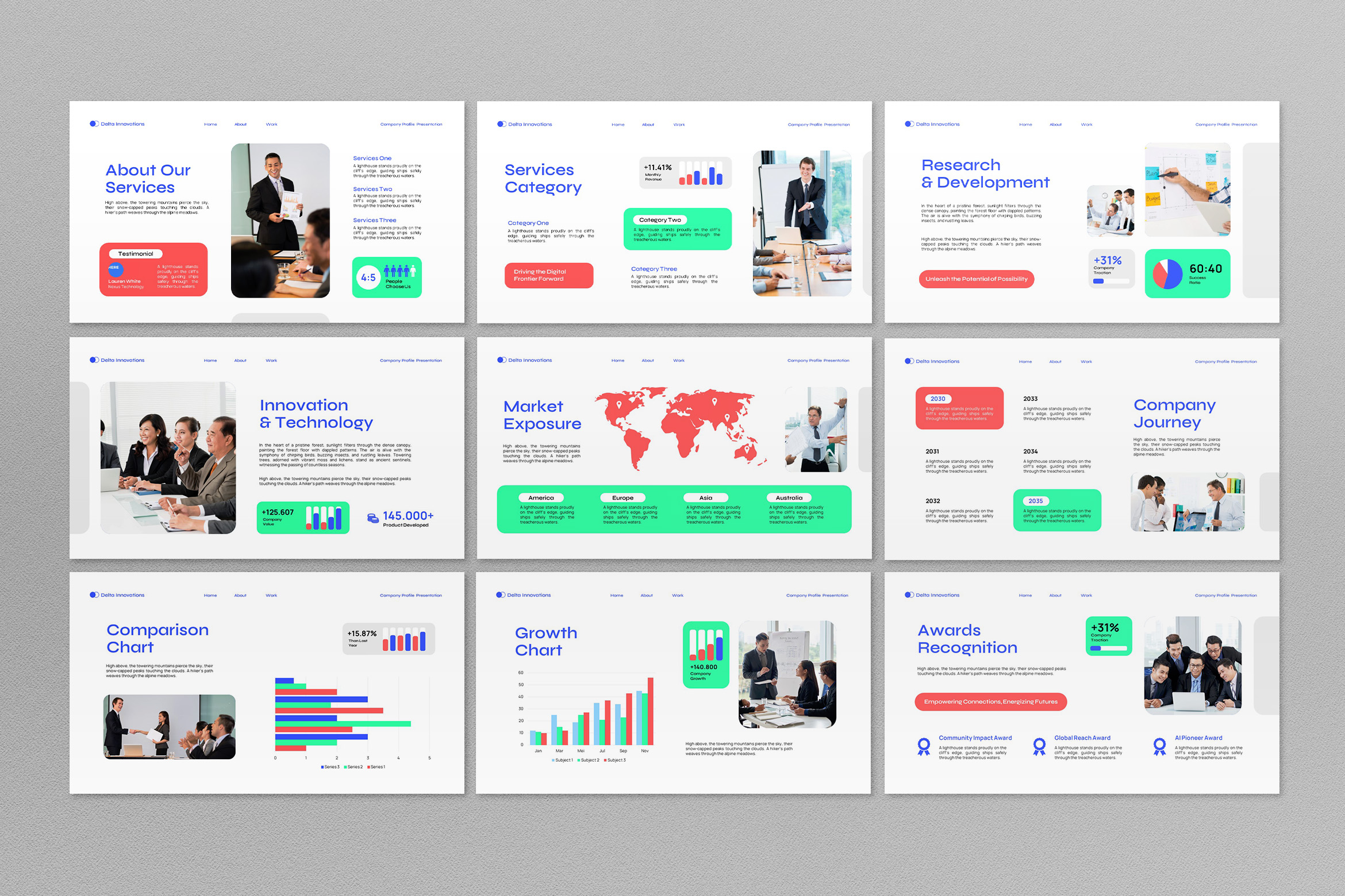 White Modern Business Company Profile Presentation Keynote ...