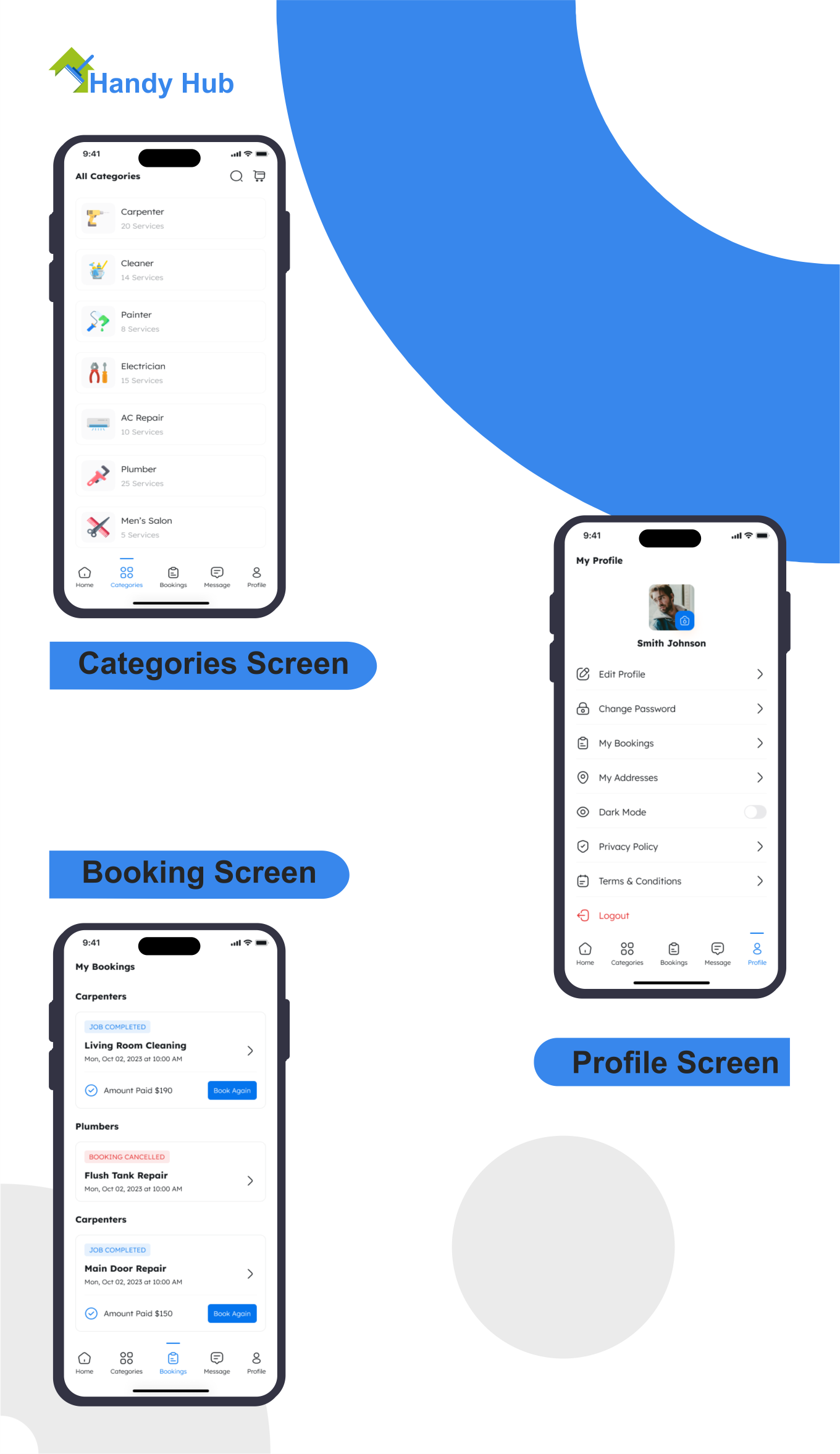 Handy Hub Flutter UI Kit by FlutterFire | CodeCanyon
