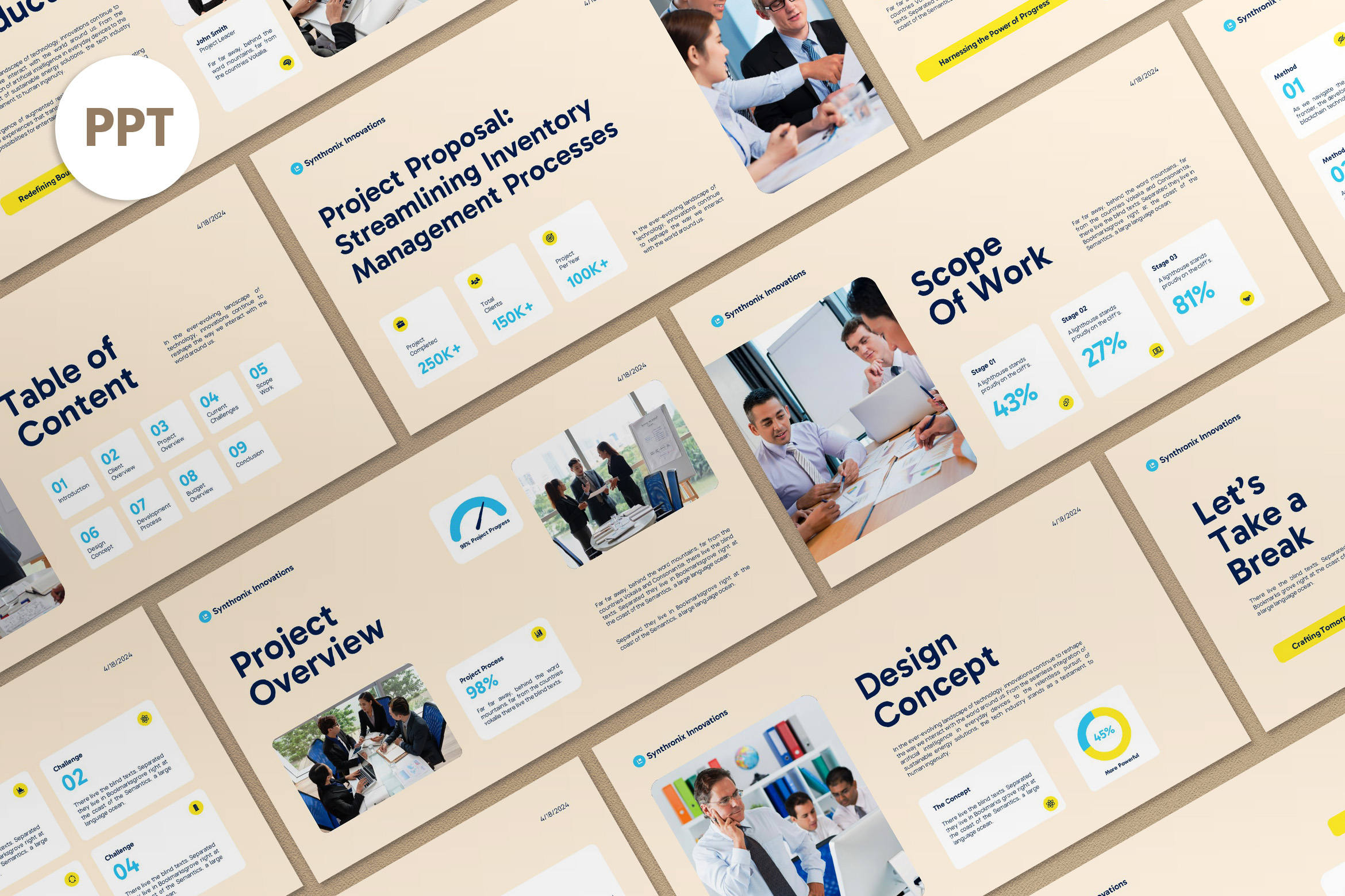 Cream Modern Management Project Proposal Presentation PPT, Presentation ...