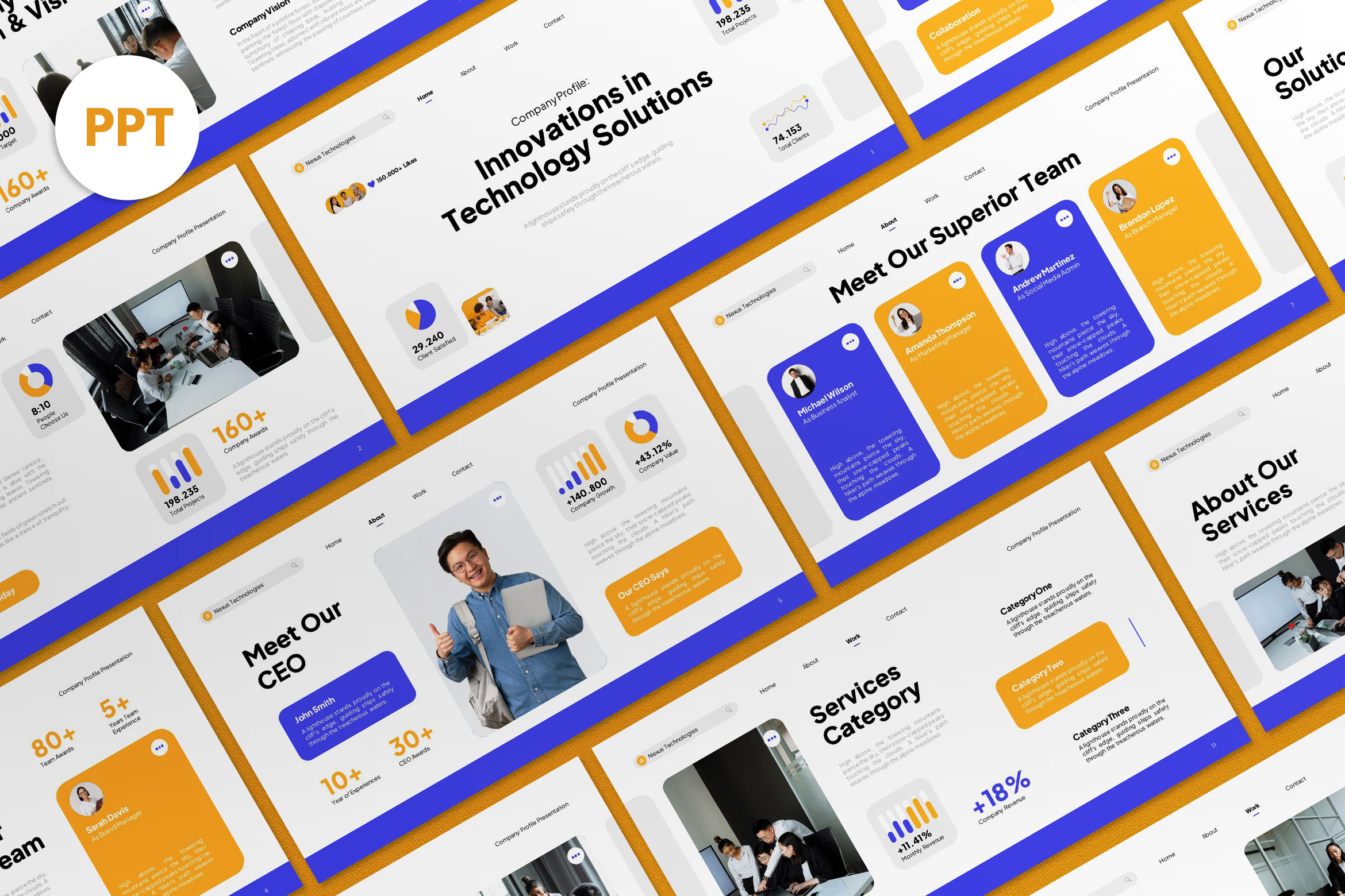 White Modern Technology Company Profile Presentation PPT, Presentation ...