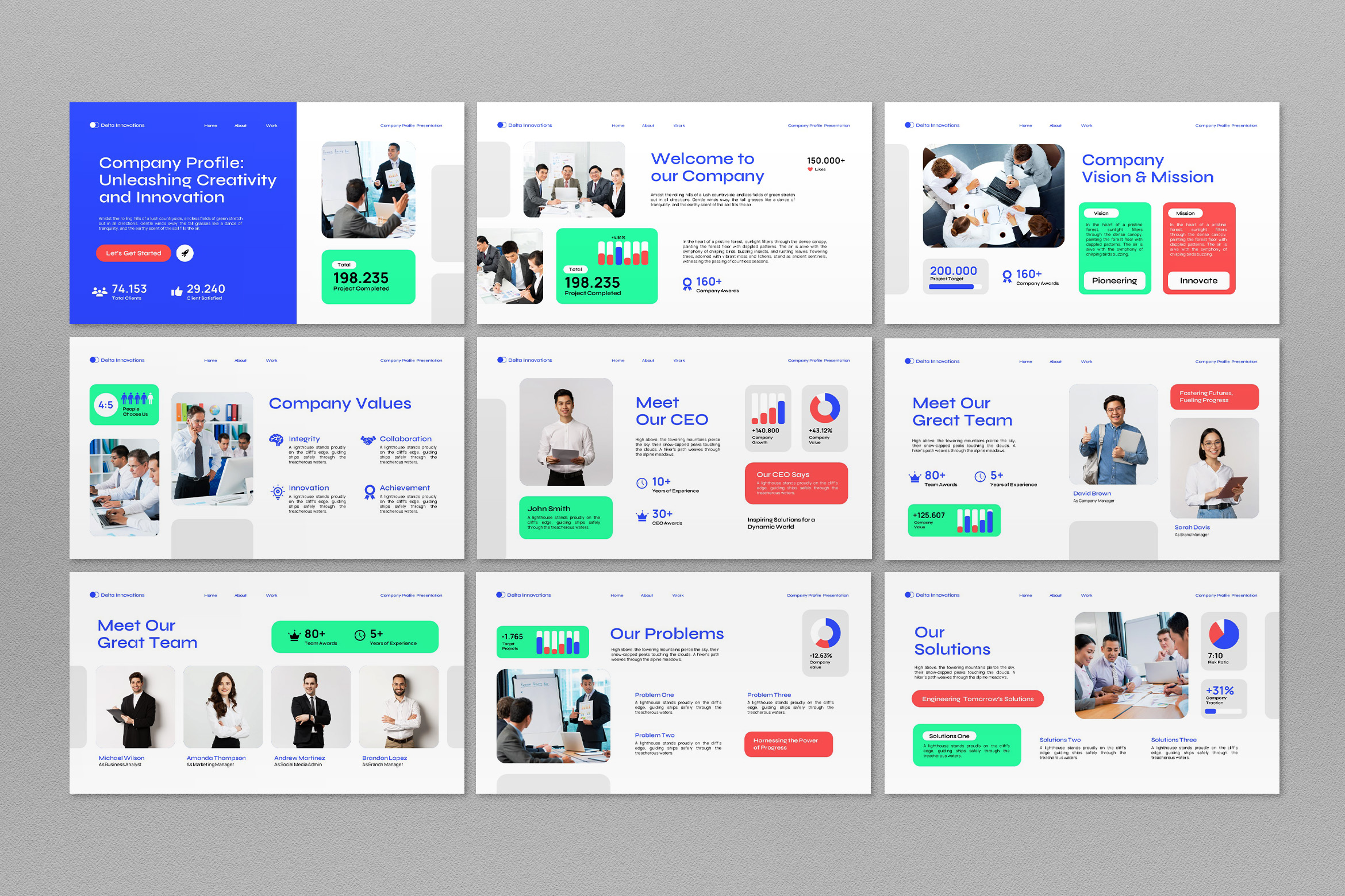 White Modern Business Company Profile Presentation PPT, Presentation ...