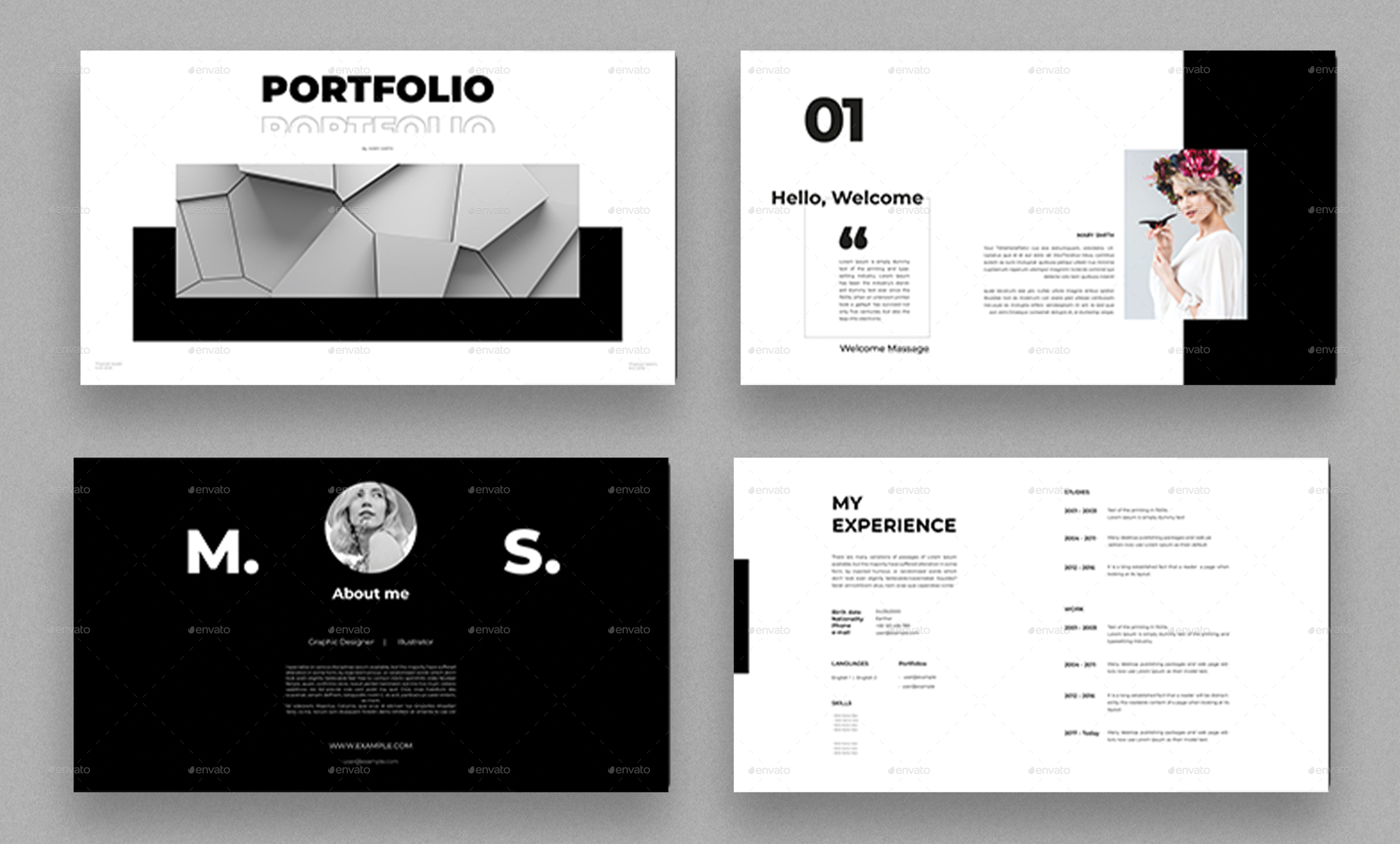 Digital Portfolio Design Template, Print Templates | GraphicRiver