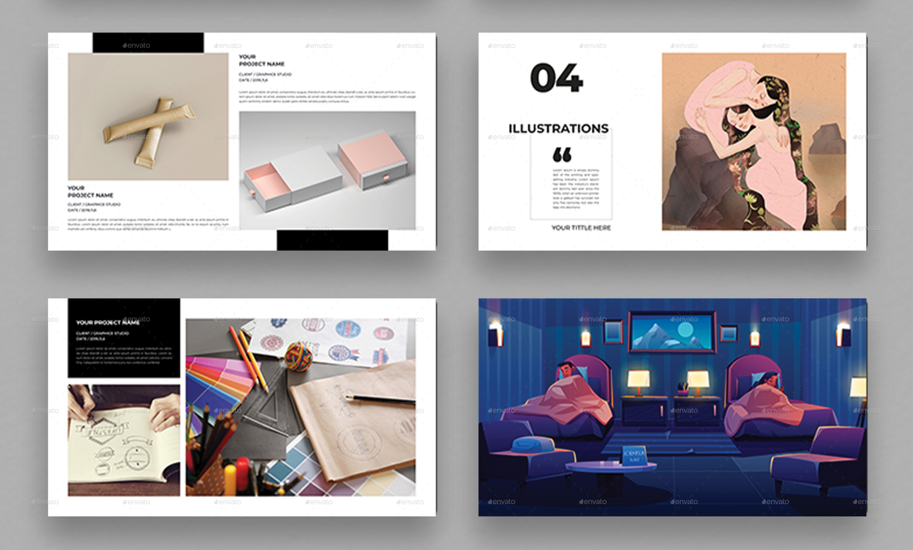 Digital Portfolio Design Template, Print Templates | GraphicRiver