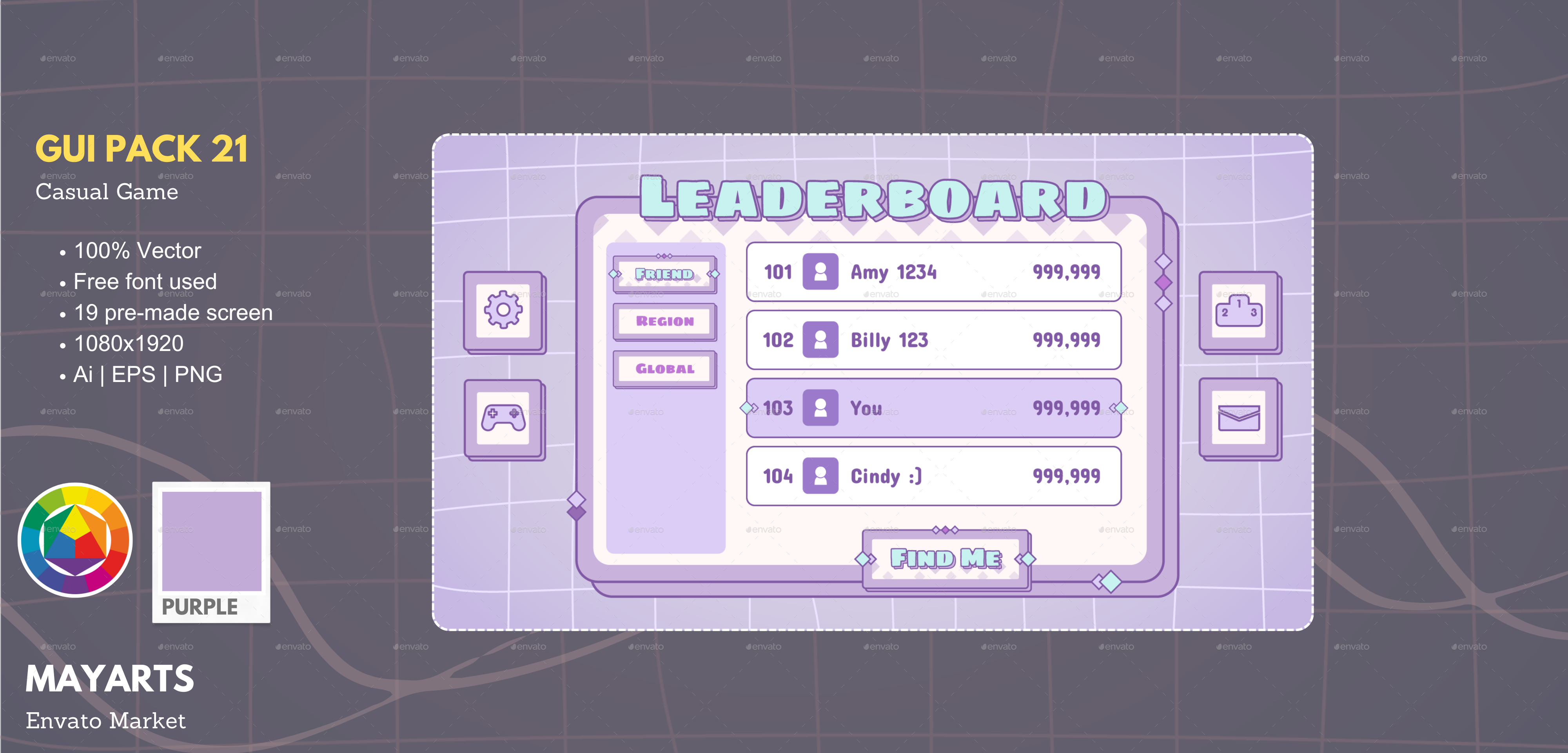 Casual Game - GUI Pack 21, Game Assets | GraphicRiver