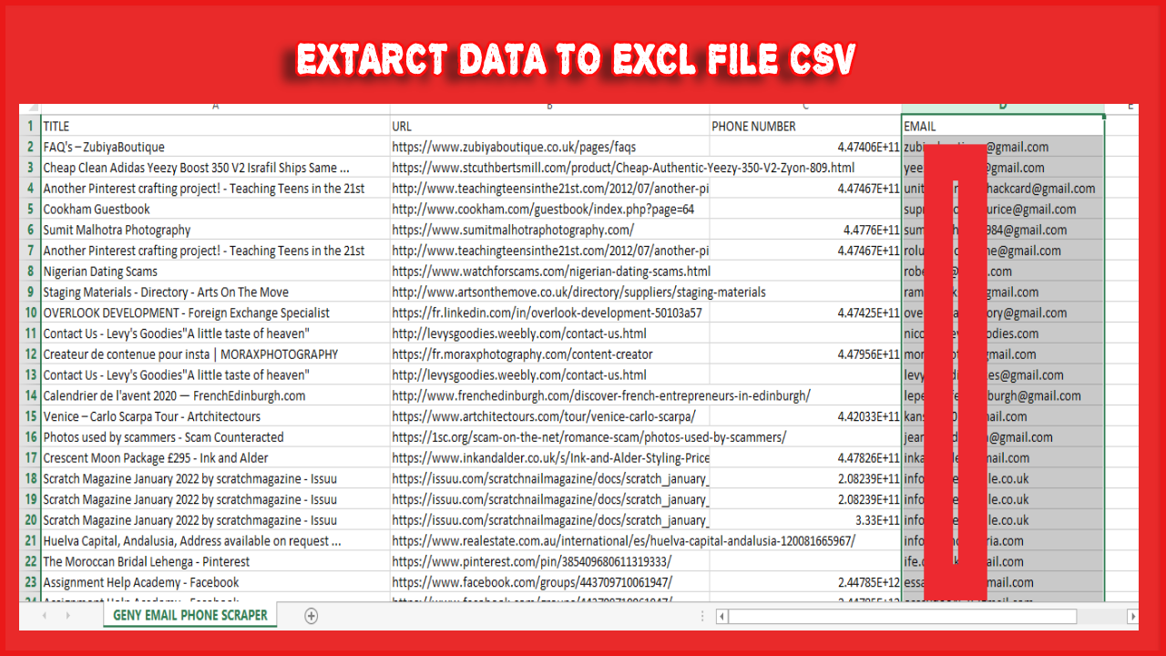 Deny Social Network Bulk Scraper - Scrape emails and phone numbers Data Extractor by DevDynamo