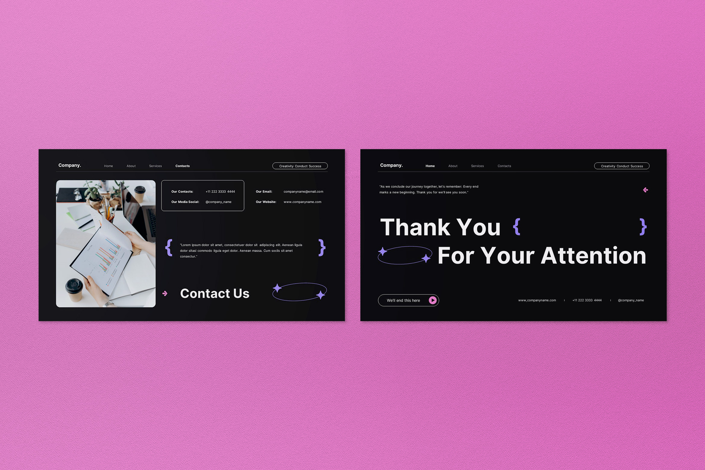 Black Purple Modern Business Creative Pitch Deck Presentation PPT ...