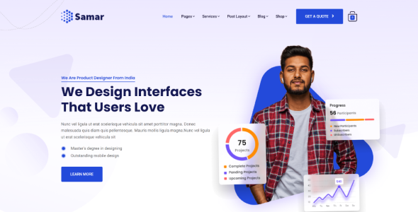 Samar | Creative Agency WordPress Theme by DexignZone | ThemeForest