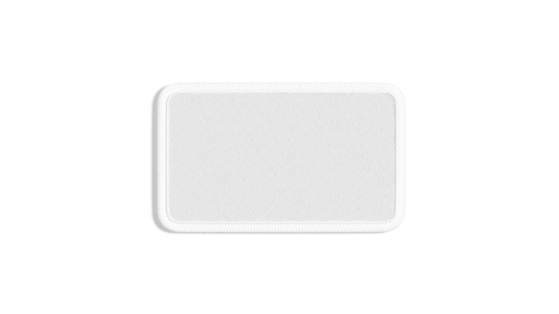White Rectangular Embroidered Patch - lying embroidery rectangle badge ...