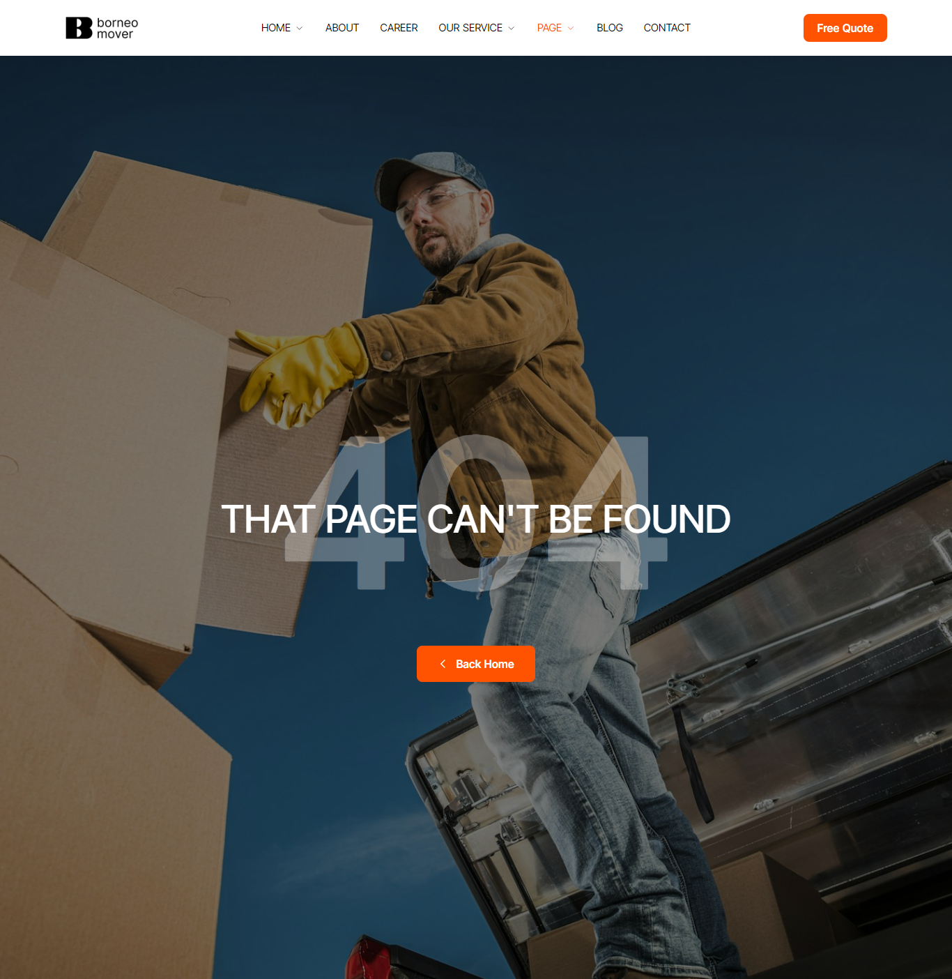 Borneo - Movers & Packers Elementor Pro Template Kit by imoodev | ThemeForest