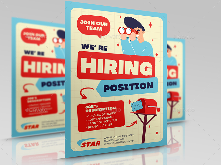 Hiring Flyer Template Vol.2, Print Templates | GraphicRiver