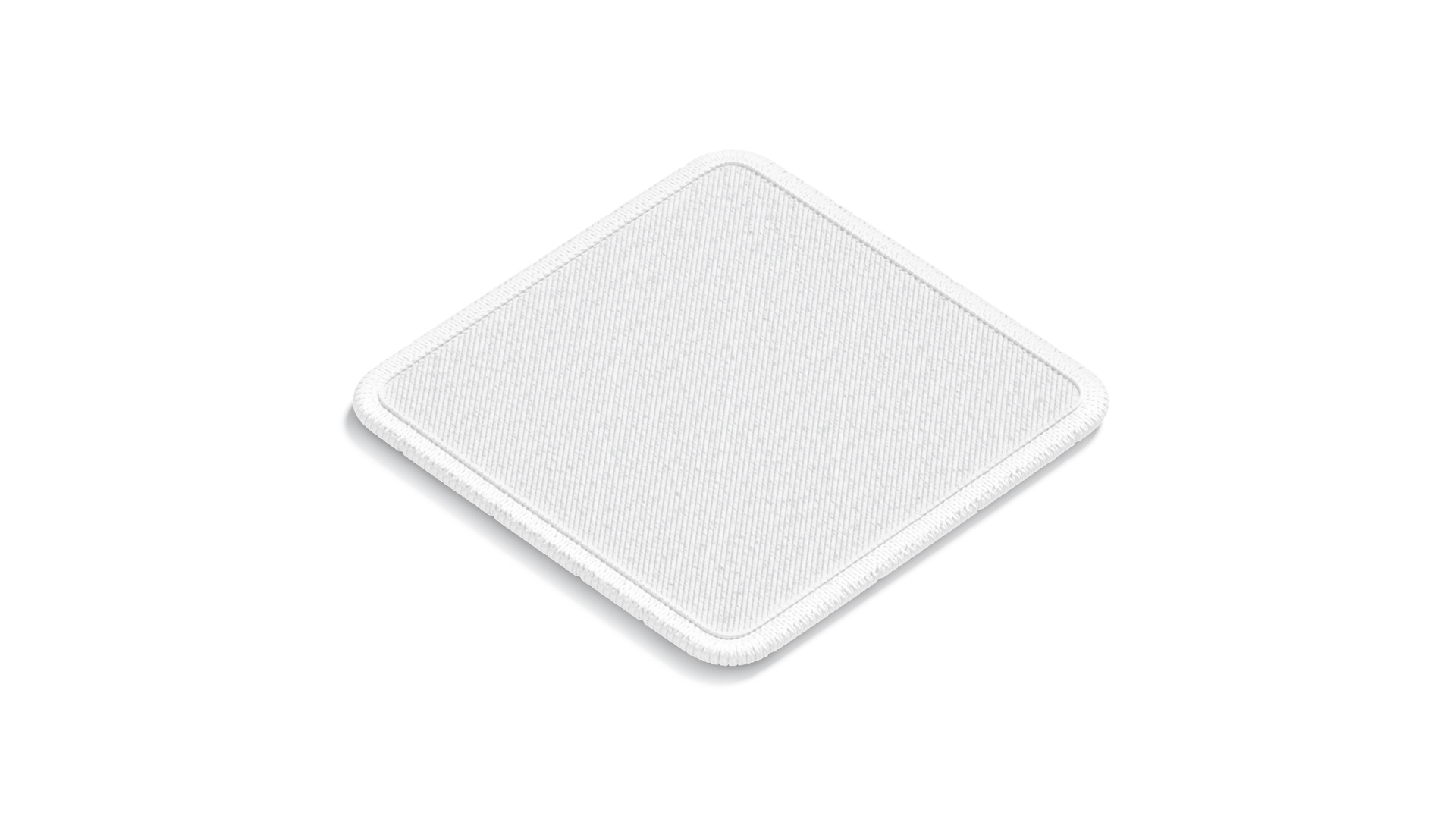 White Square Embroidered Patch - lying embroidery quadratic badge by ...