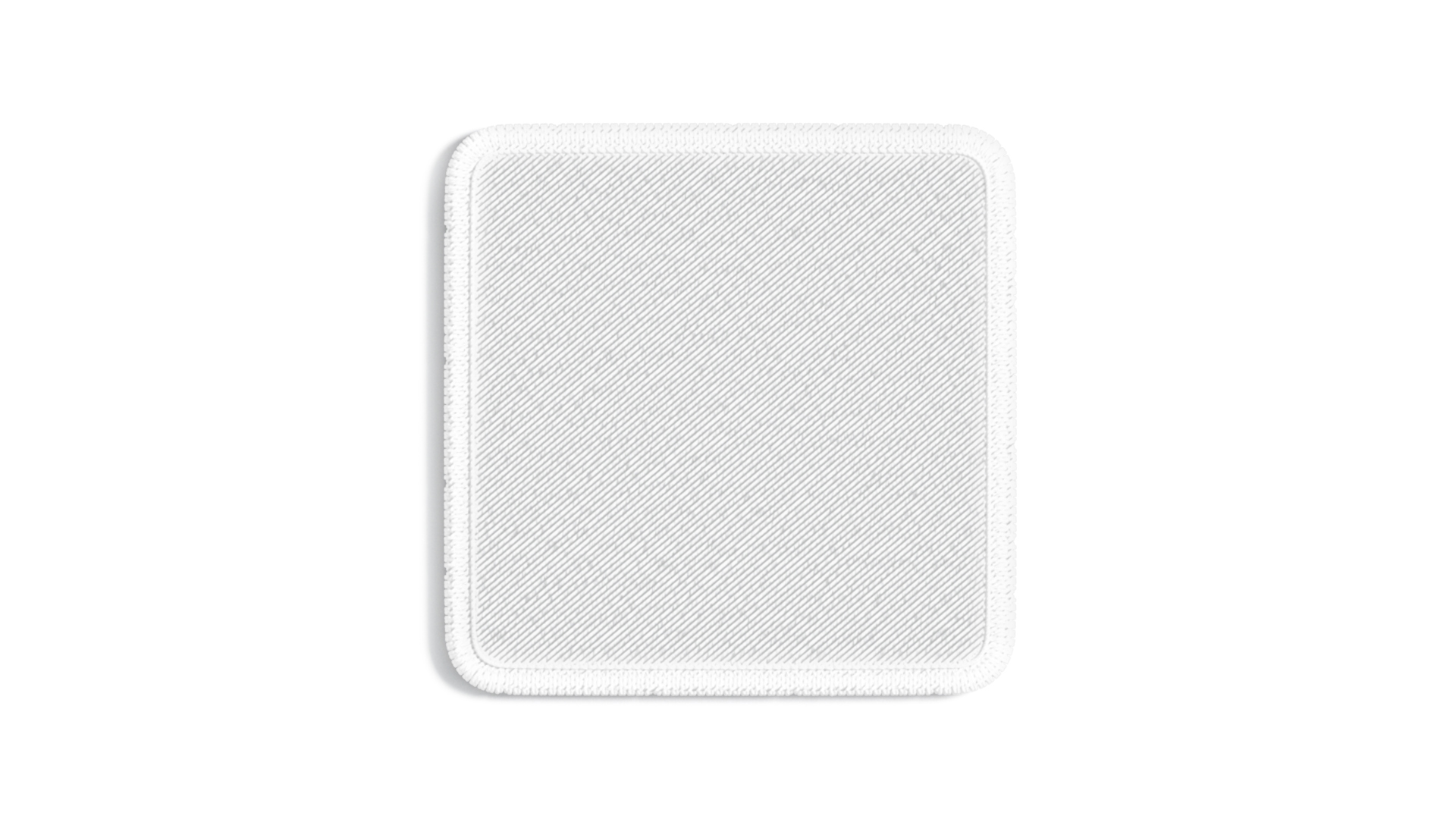 White Square Embroidered Patch - lying embroidery quadratic badge by ...