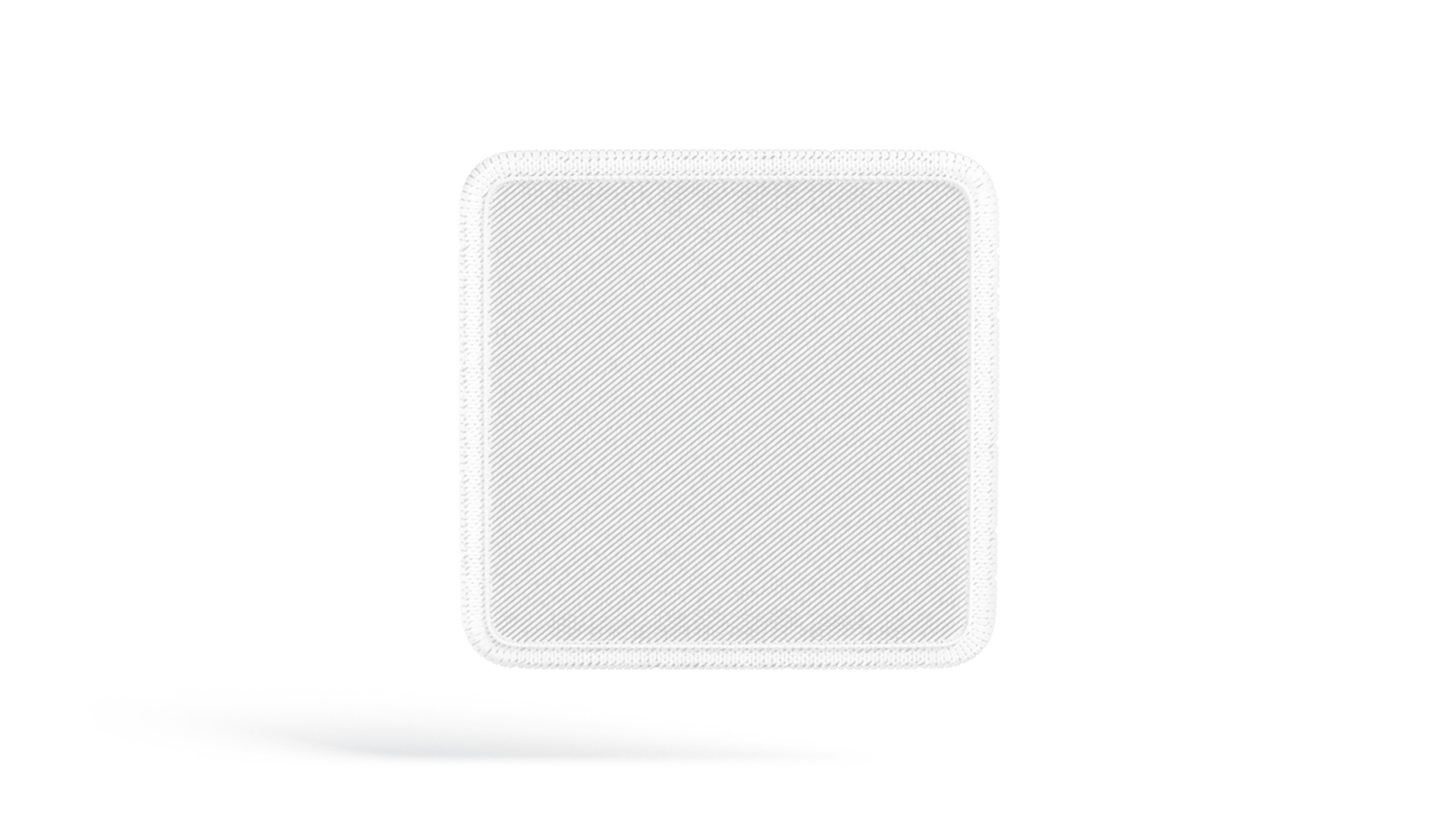 White Square Embroidered Patch - lying embroidery quadratic badge by ...