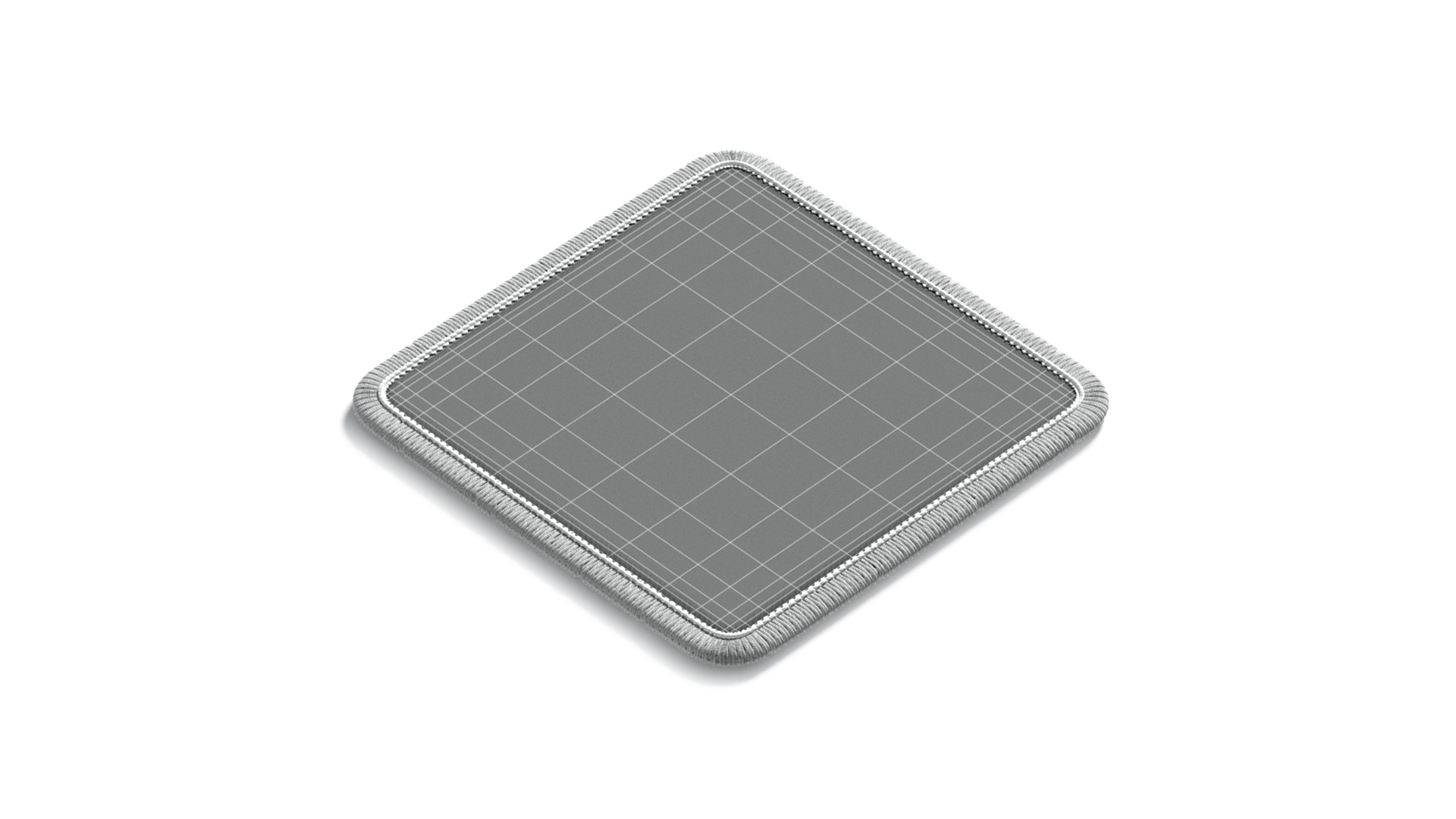 White Square Embroidered Patch - lying embroidery quadratic badge by ...