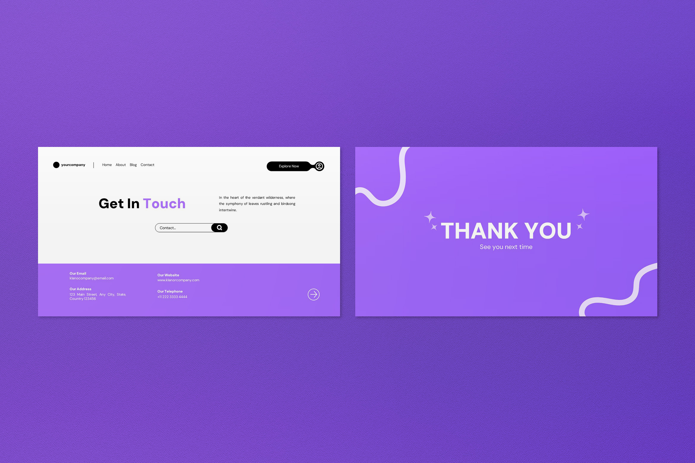 White Purple Modern Investment Pitch Deck Keynote, Presentation Templates