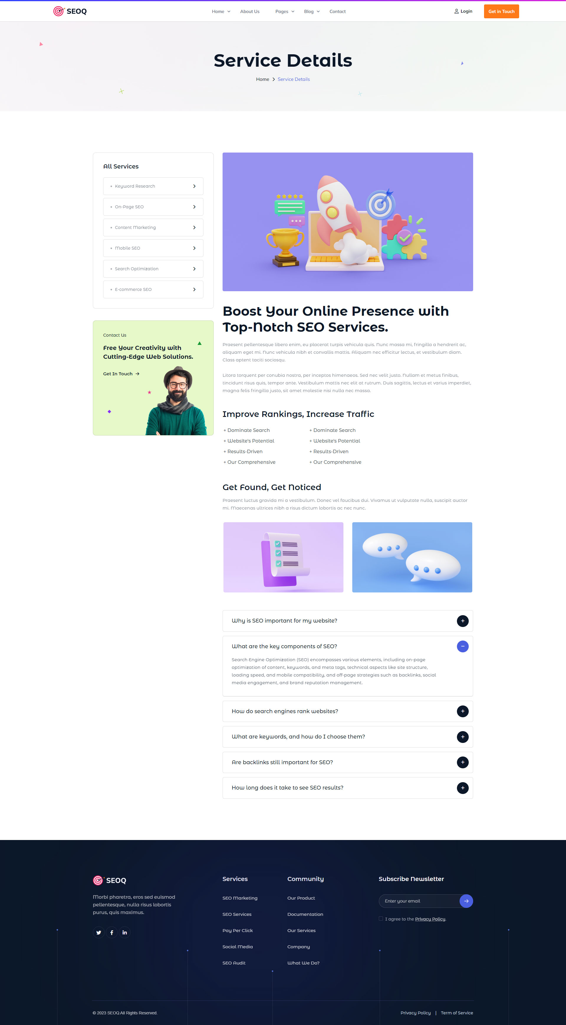 SEOQ - SEO & Digital Marketing Agency React Next JS Template by RRdevs