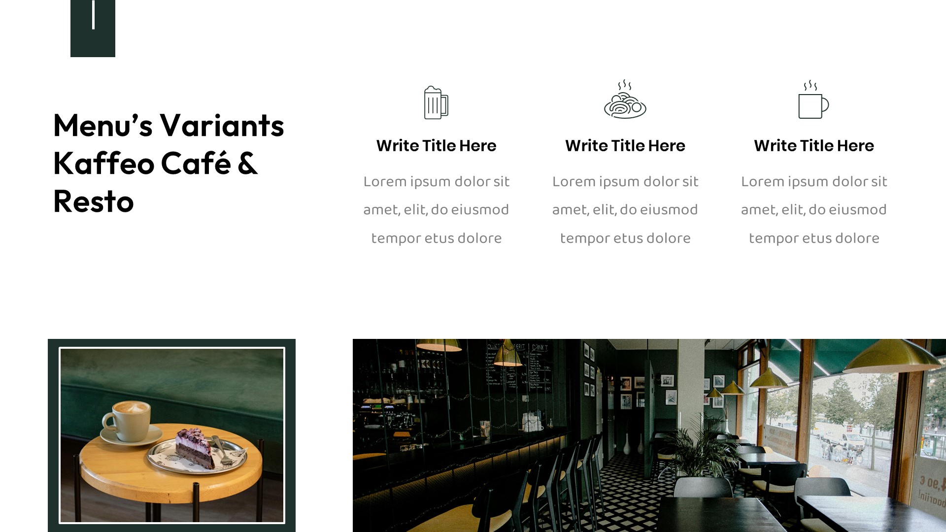 Kaffeo - Cafe & Resto Google Slides Template, Presentation Templates