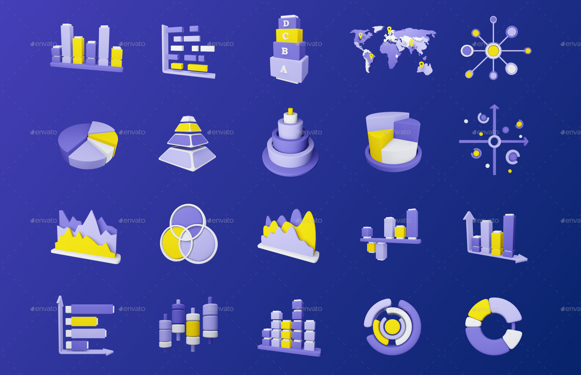 Infographics 3D Icon Set, Graphics | GraphicRiver