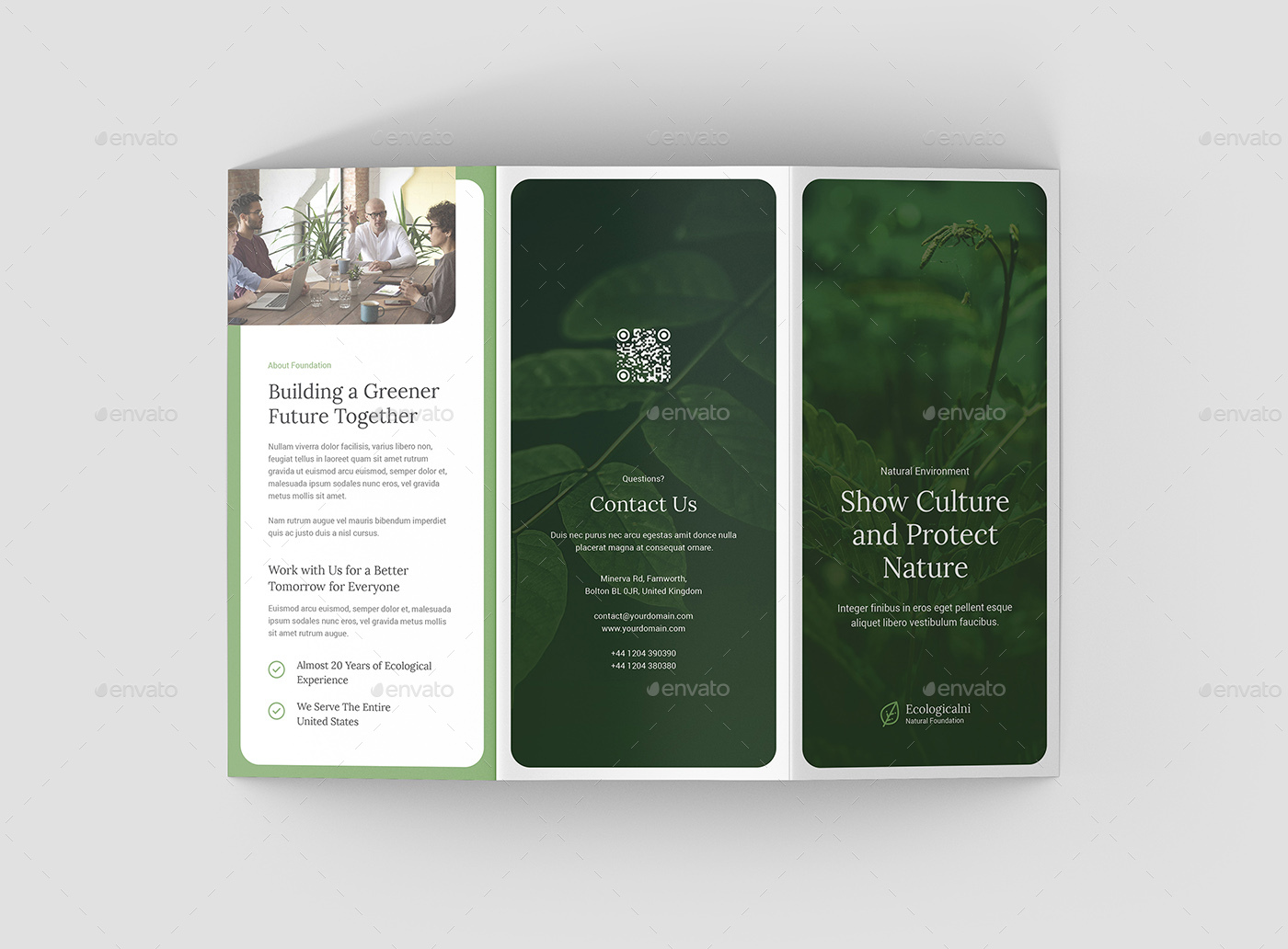 Ecology Brochure Tri-Fold Template, Print Templates | GraphicRiver