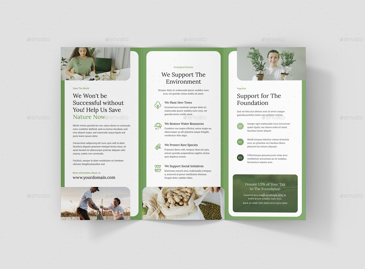 Ecology Brochure Tri-Fold Template, Print Templates | GraphicRiver