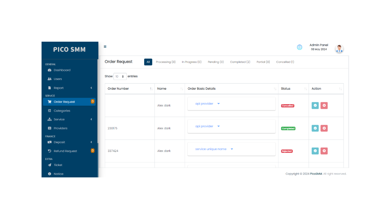 PicoSMM - Social Media Marketing Script Panel by picotechofficial | CodeCanyon