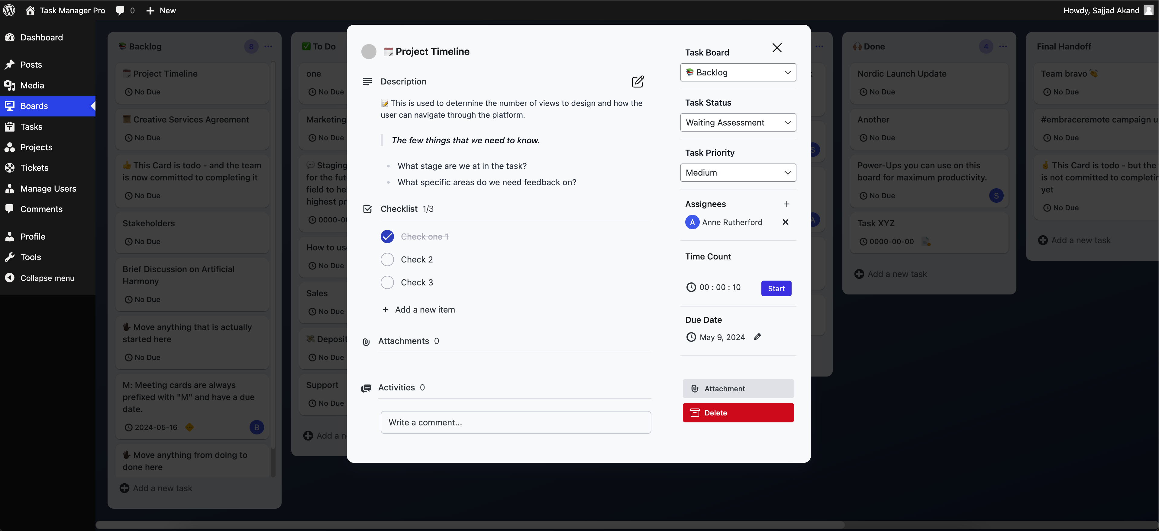 Task Manager Pro – WordPress Task Management Plugin by SoftEntra ...