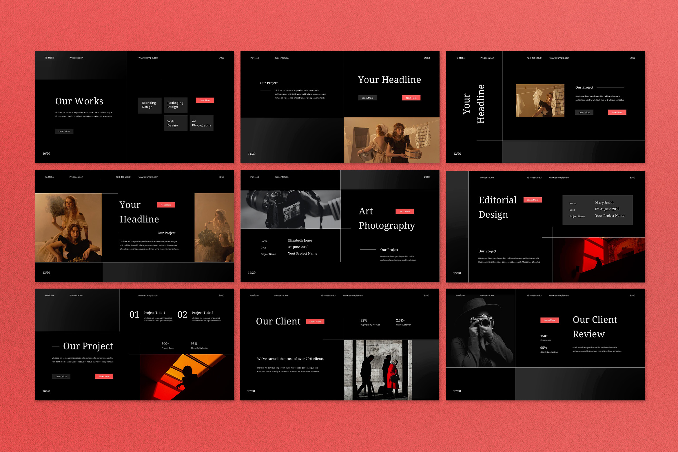 Black Gradient Portfolio Presentation PPT, Presentation Templates ...