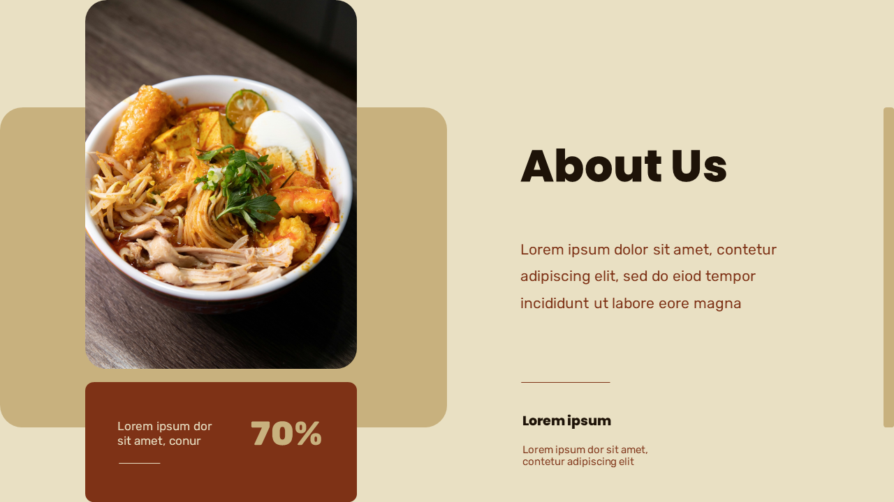 Ogey Noodle - Food Company Powerpoint Template, Presentation Templates