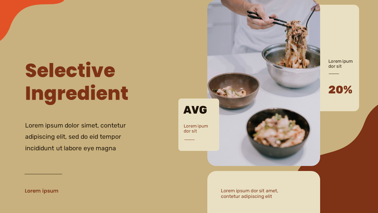 Ogey Noodle - Food Company Powerpoint Template, Presentation Templates