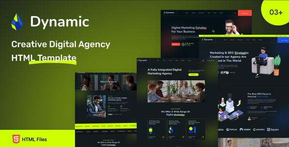 Dynamic - Creative Digital Agency HTML Template by Website_Stock ...