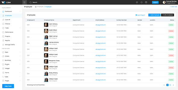 W3CRM - Vite Admin Dashboard Template by DexignZone | ThemeForest
