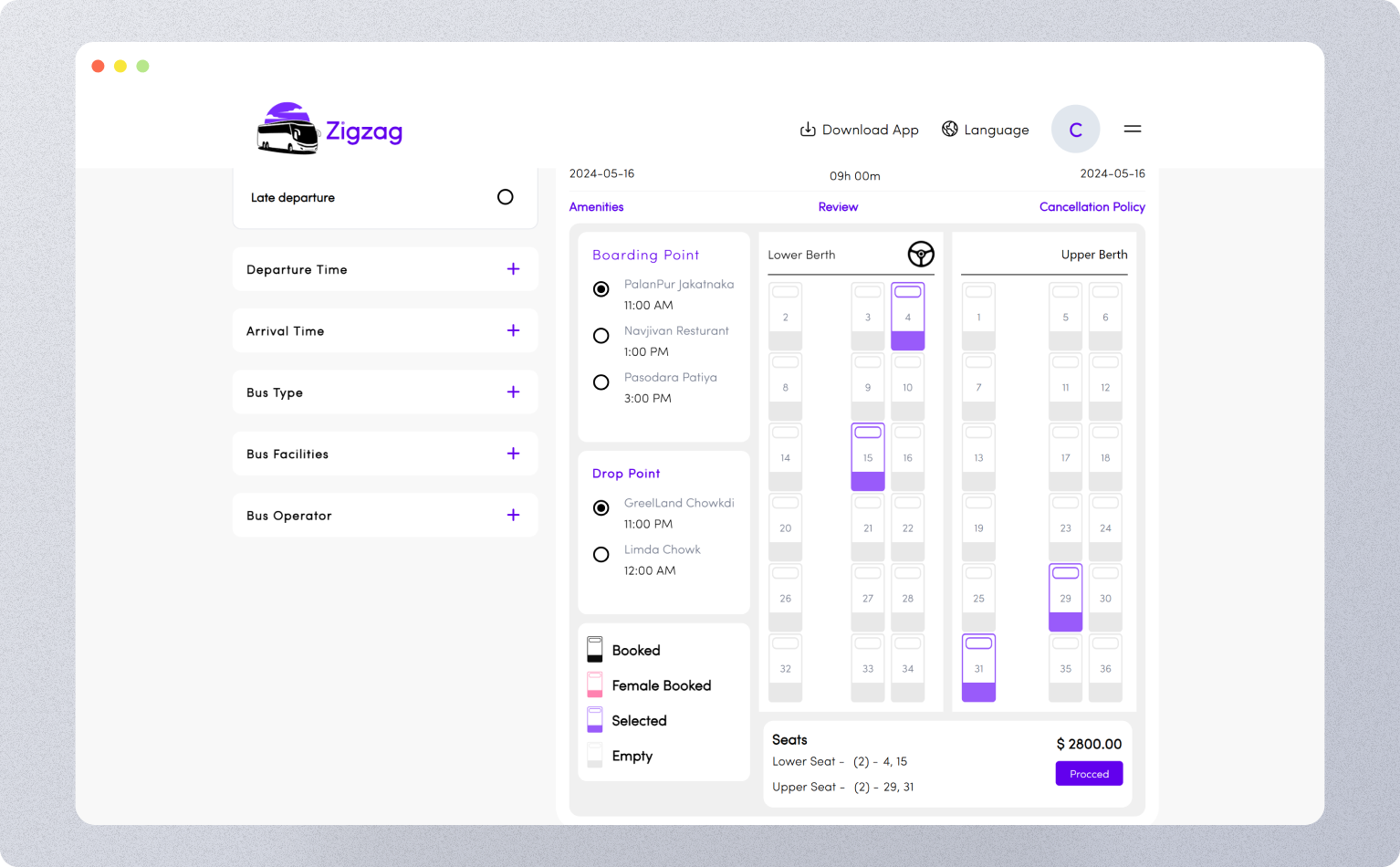 ProZigzagBus: Online Multi Vendor Bus Ticket Booking App & Reservation System - Flutter Website ...