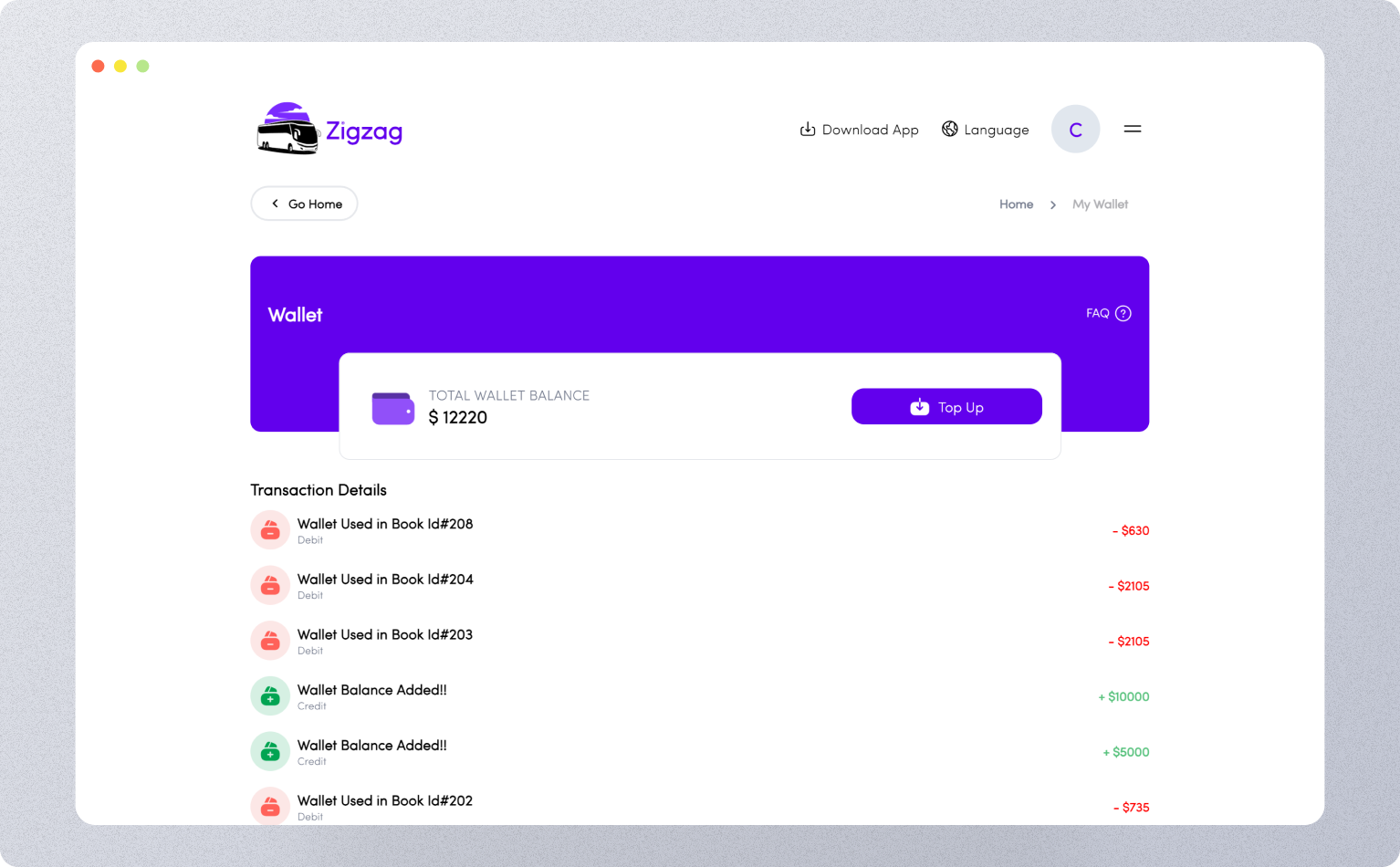 ProZigzagBus: Online Multi Vendor Bus Ticket Booking App & Reservation System - Flutter Website ...