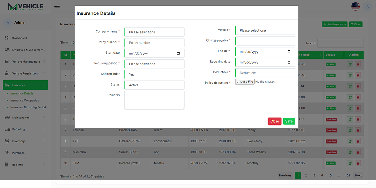 VMS - Vehicle Management System by bdtask | CodeCanyon