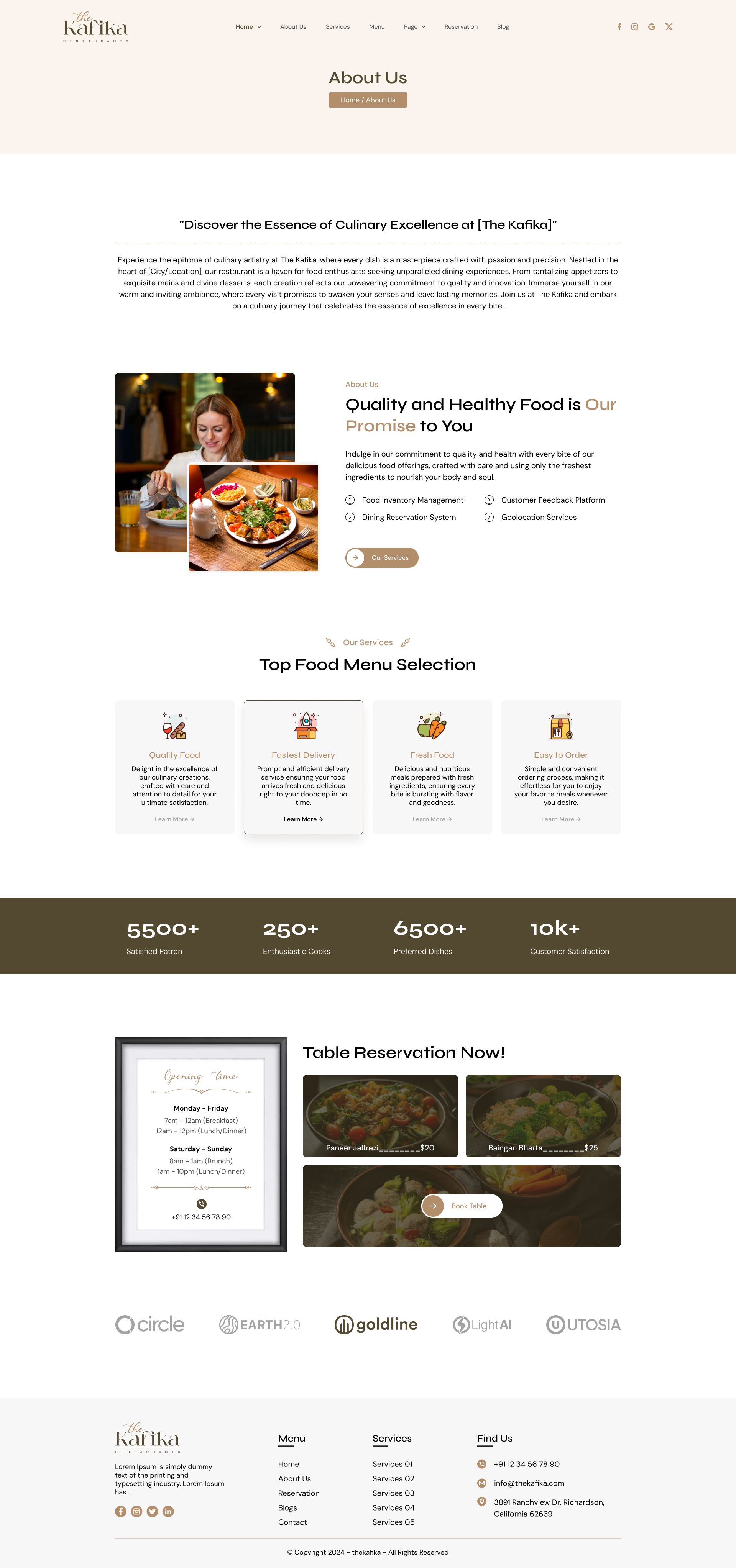 The Kafika - Cafe and Restaurant Figma Template by wpbunch | ThemeForest