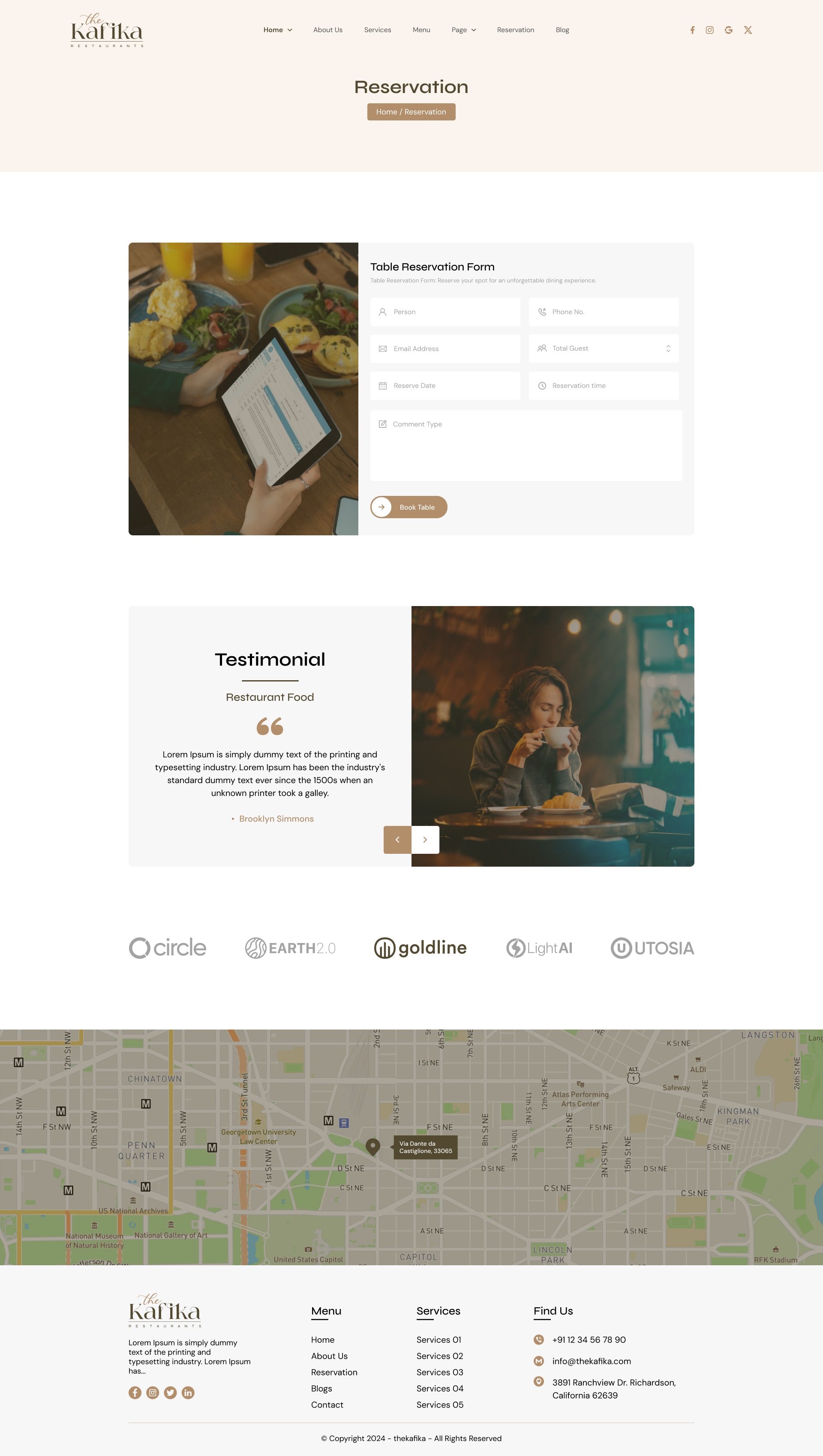 The Kafika - Cafe and Restaurant Figma Template by wpbunch | ThemeForest