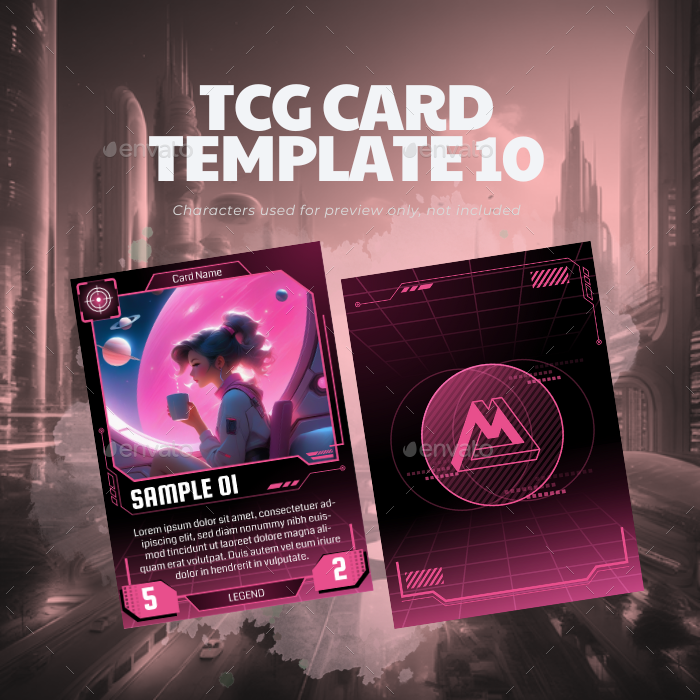TCG Card Template 10, Game Assets | GraphicRiver