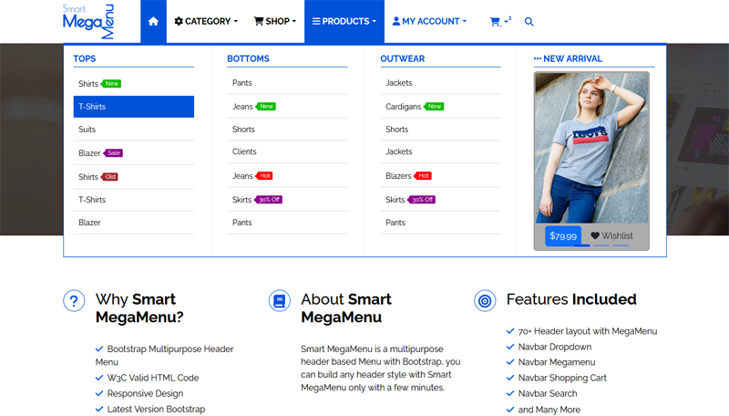 Smart Megamenu - Responsive Bootstrap Multipurpose Megamenu by mgscoder