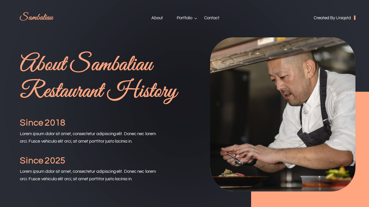 Sambaliau - Food Restaurant Presentation Template, Presentation Templates