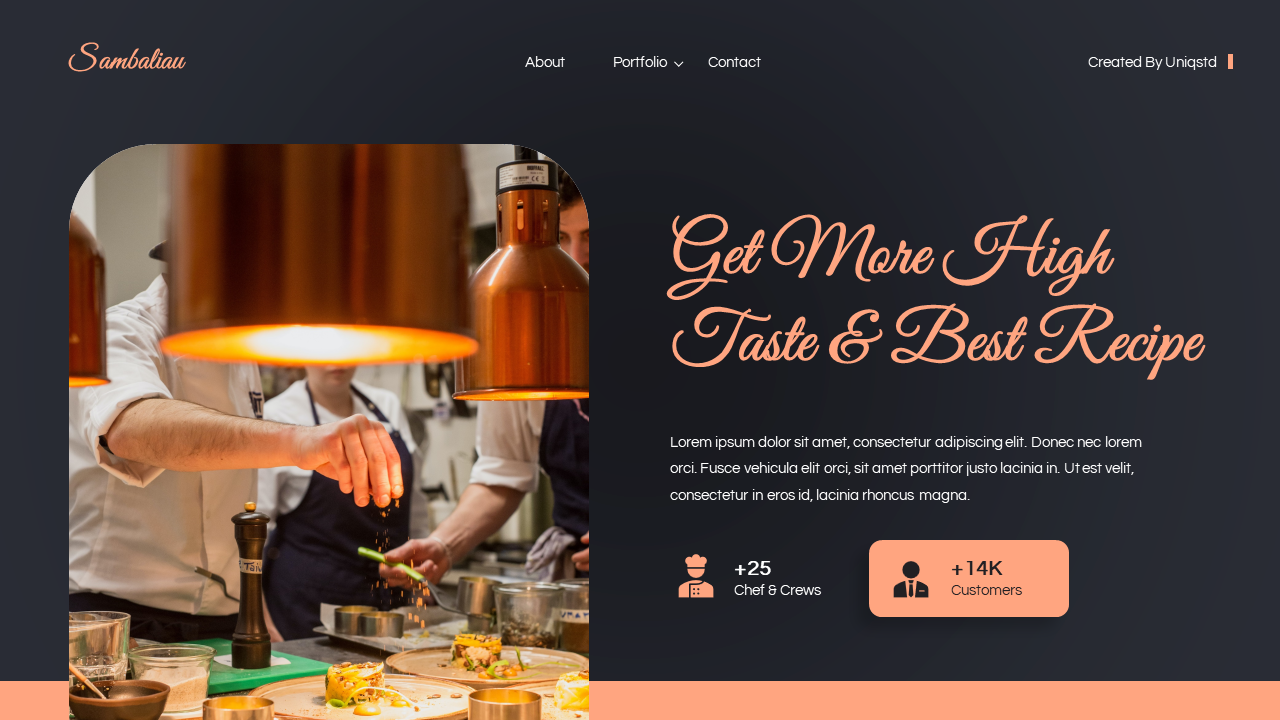 Sambaliau - Food Restaurant Presentation Template, Presentation Templates