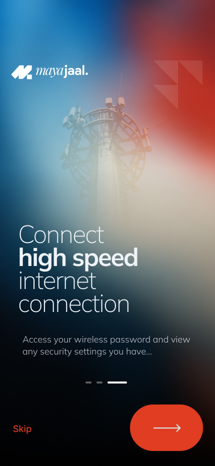 Mayajaal- A internet provider app Figma Template by WordPress-Studio